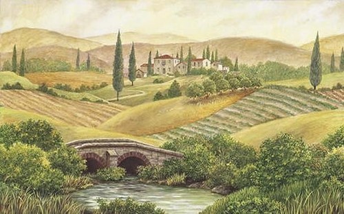 Tuscan Landscape Wallpaper Mural – Italian Countryside Wall Art | eBay UK