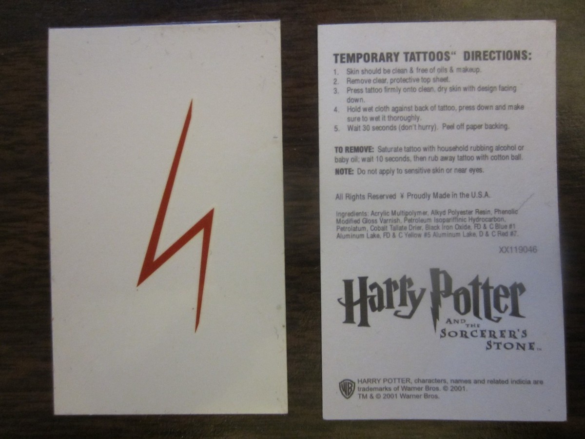 Harry Potter Lightning Bolt Tattoo Forehead