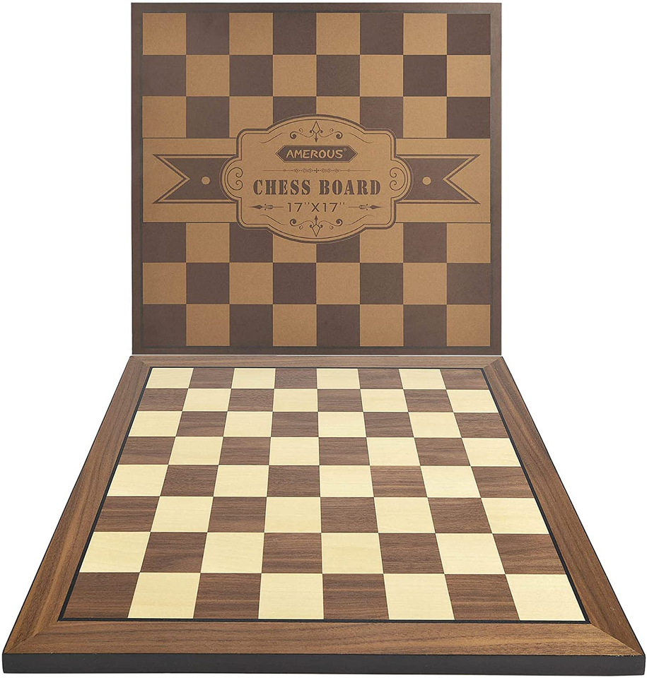 17 Inches Wooden Chess Board Only, Professional Tournament Chess Board ...