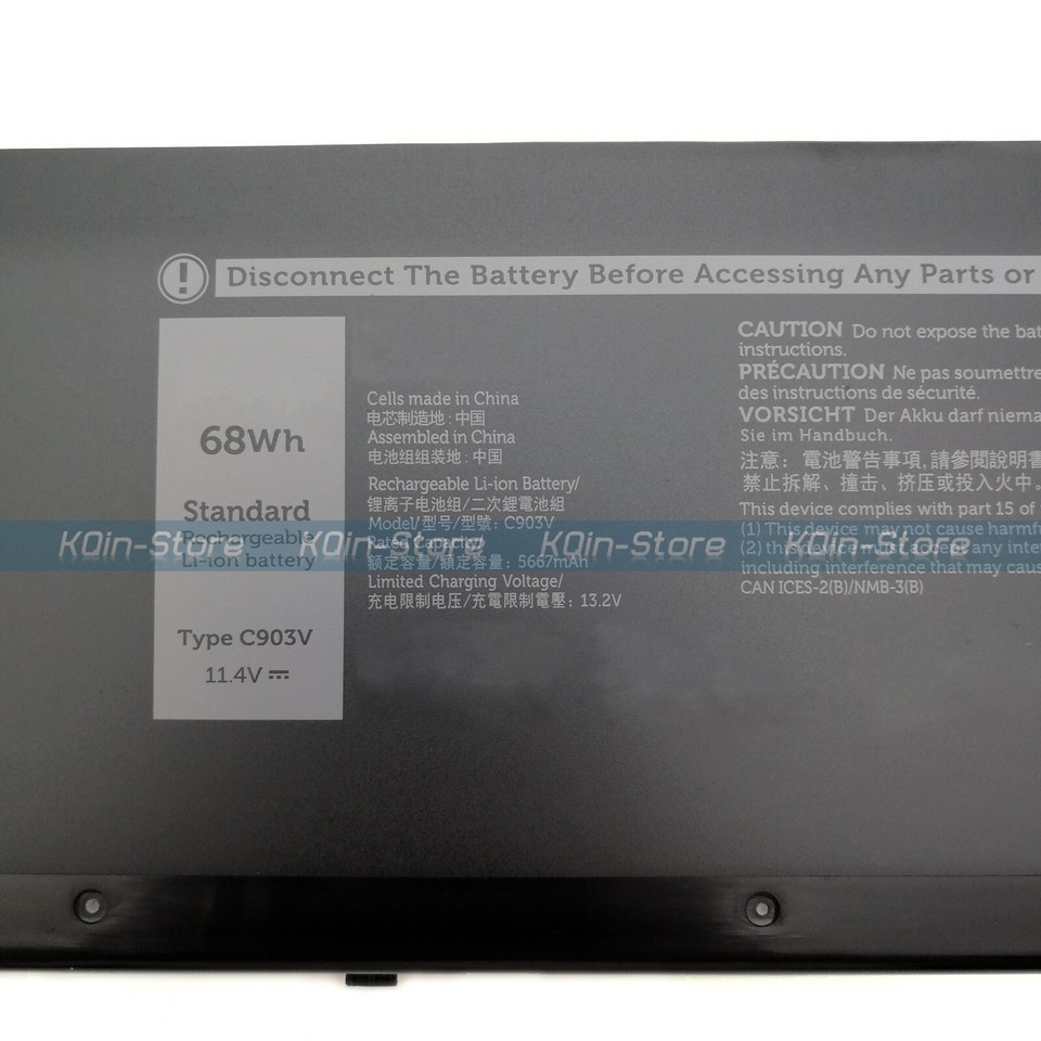 New C903V 447VR Battery for Dell Precision 7550 7560 7750 7760 17C06 ...