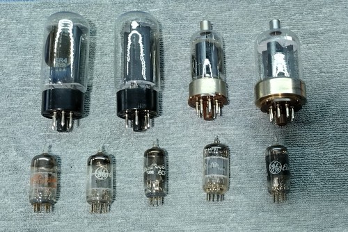Lot of 9 Vintage GE Vacuum Tubes UNTESTED 5R4GYB 2E26 6146A 12AX7A ...