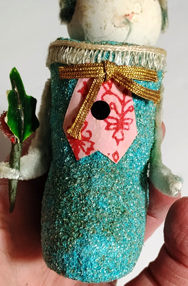 2 Vtg Putz Pipe Cleaner Christmas Snowmen Nodders / Bobbleheads - AS ...