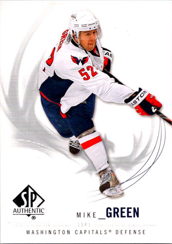 Mike Green 2009 SP Authentic #62 Washington Capitals | eBay