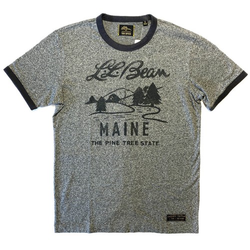 LL BEAN x TODD SNYDER Mens Maine Logo Print Short Sleeve T Shirt ...