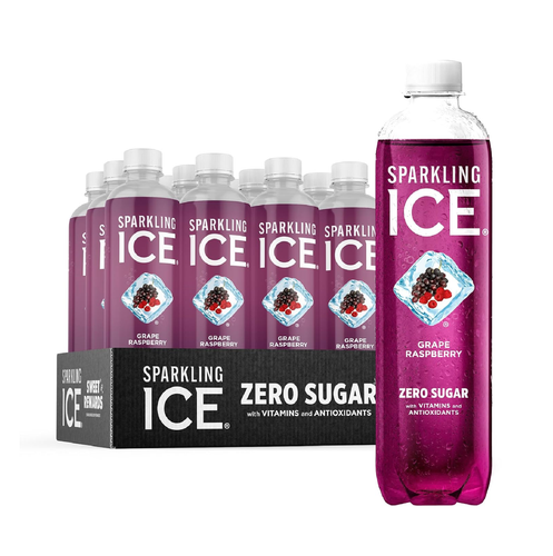 Sparkling Ice Grape Raspberry Sparkling Water Zero Sugar Flavored Water ...