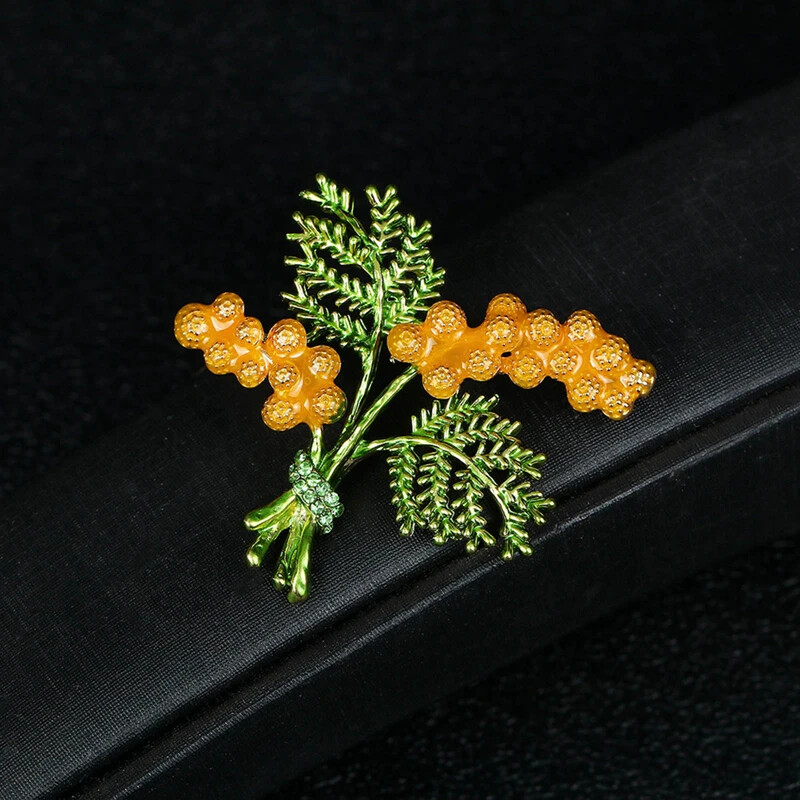 [riseupd] Elegant Wheat Plant Brooch Elegant Cubic Zircon Crystal Wheat ...