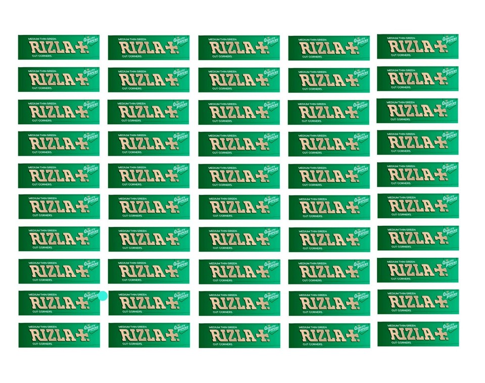 Rizla Green Regular Medium Thin Rolling Papers With Cut Corners ( 50 ...