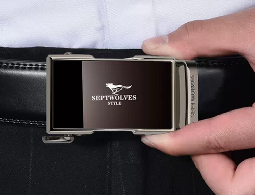 Septwolves Men waist belt cow leather Auto lock Buckle black 73821A799 ...