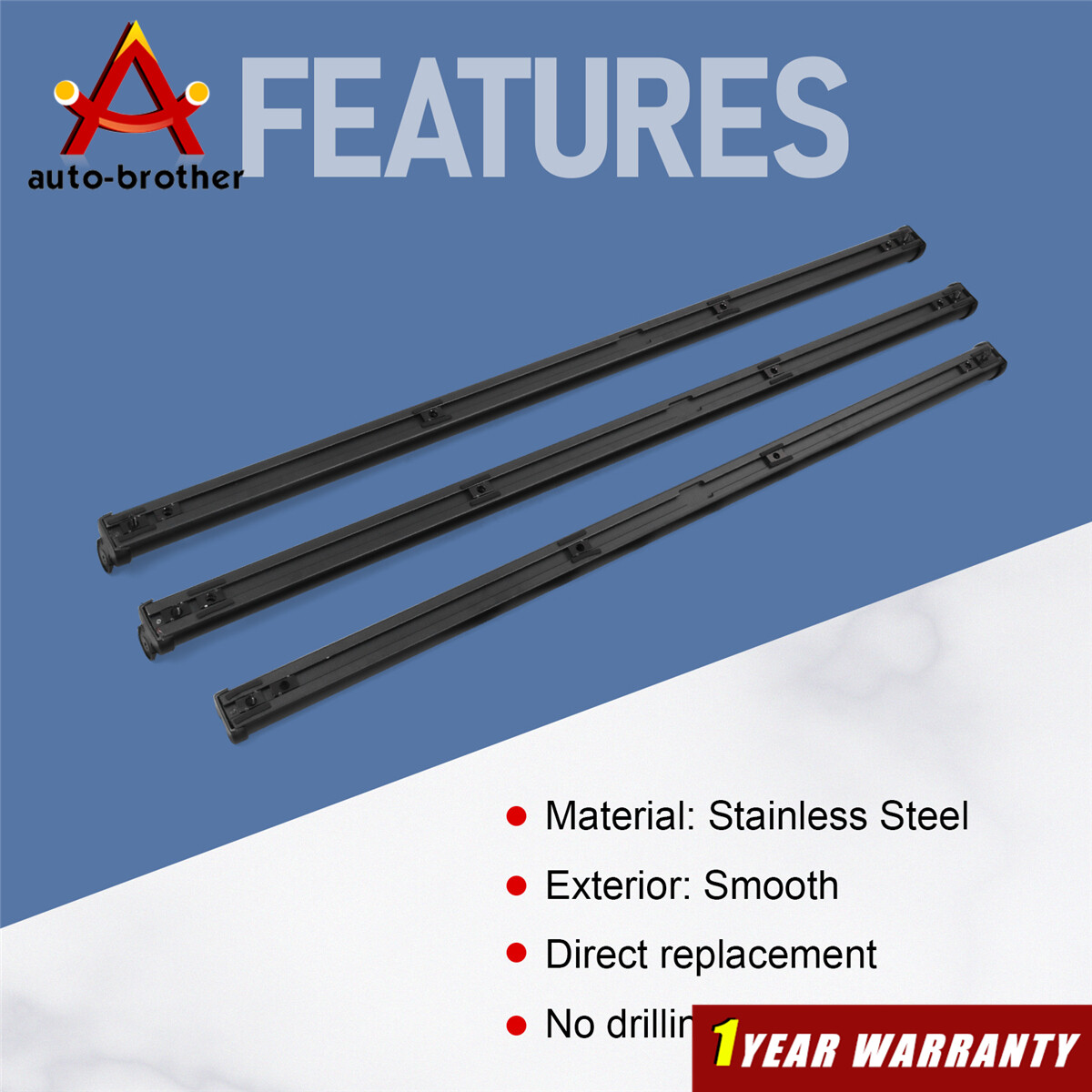 Trail Rail System 82215956 Tie Down Rails for Jeep Gladiator 2020-2021 ...