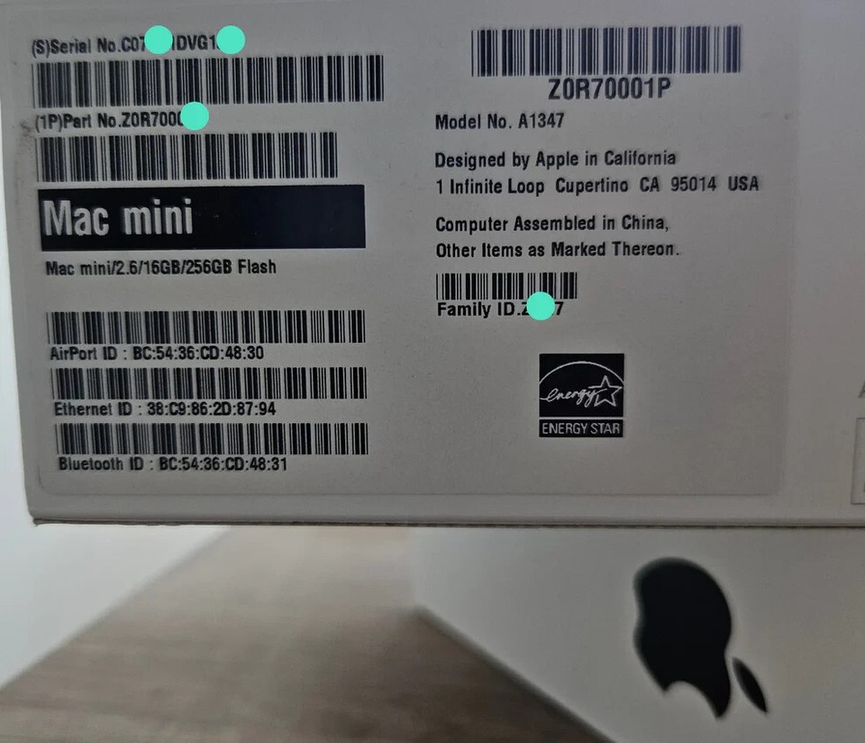 Custom Mac Mini A1347 | 2TB M.2 SSD - macOS Sonoma | 500GB Apple HD ...