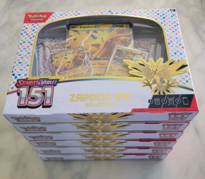 Pokemon TCG Scarlet & Violet 151 Zapdos EX Collection Box NEW SEALED ...