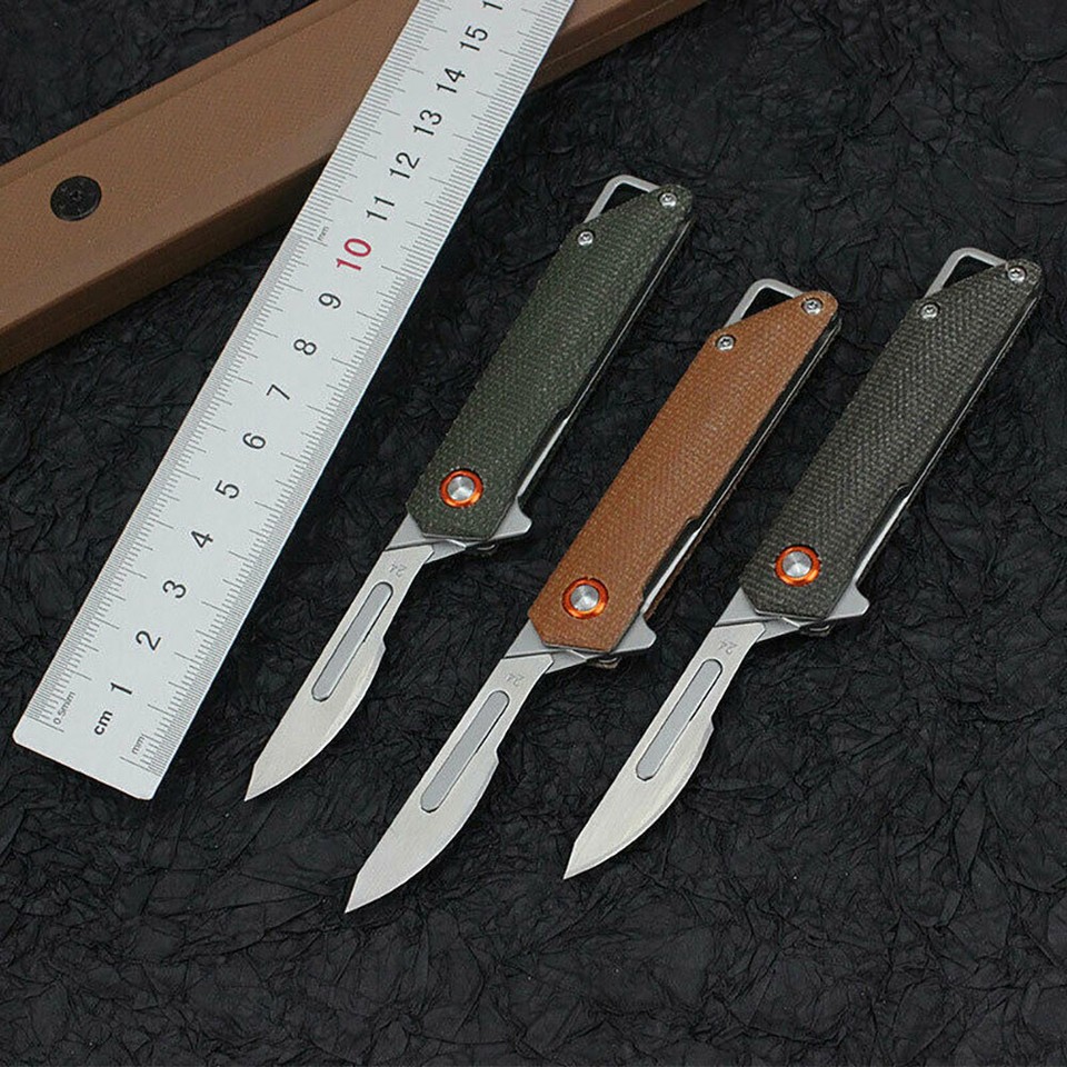 Carbon Fiber Pocket Scalpel Folding Blade Knives Utility Knife Outdoor ...