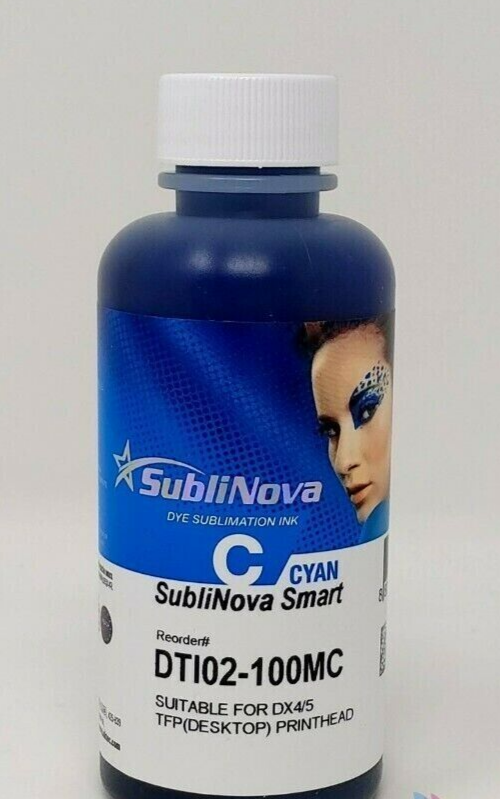 100ml Cyan Inktec Sublinova Smart DTI Sublimation Ink for Epson ...