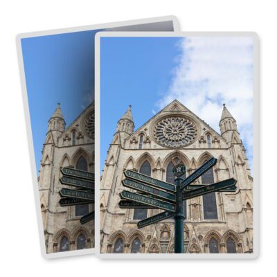 2x Vertical Vinyl Stickers York Minster Sign Post England #52556 | eBay UK