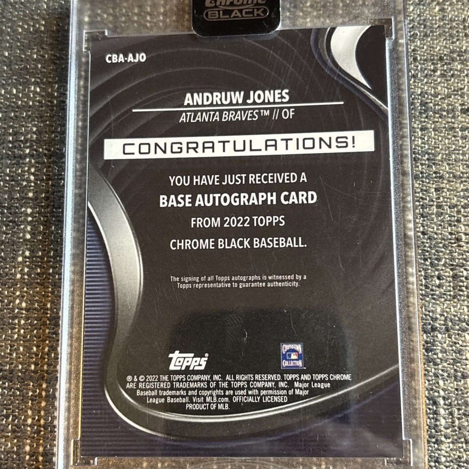 2022 Topps Chrome Black Auto Andrew Jones #CBA-AJO | eBay