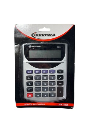 Innovera 15925 Desktop Calculator, Dual Power, 8-Digit LCD 686024159254 ...