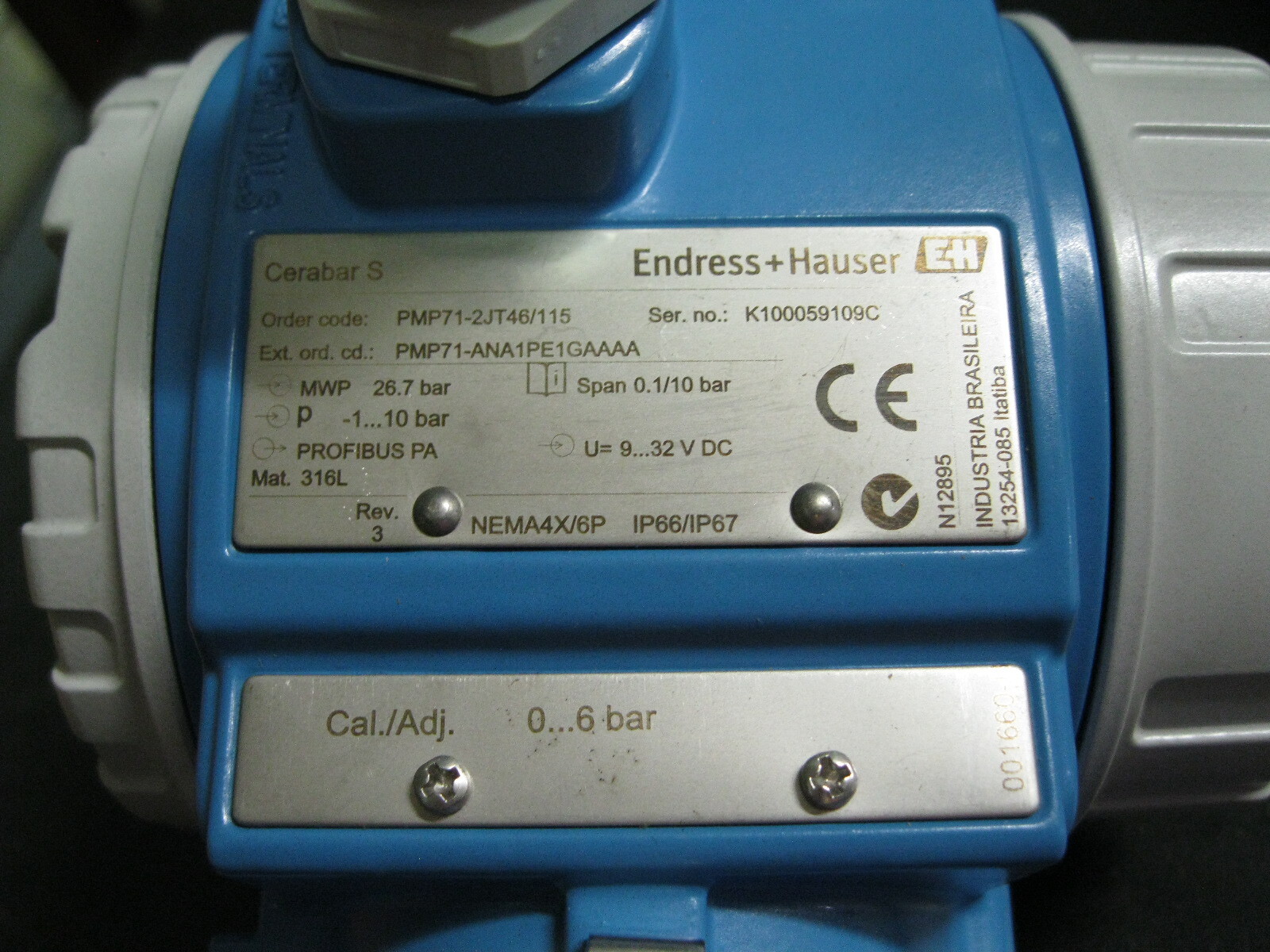 Endress + Hauser PMP71-2JT46/115 Pressure Transmitter | eBay