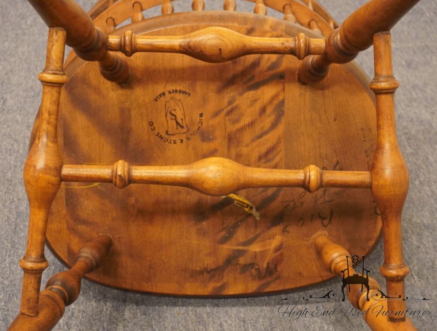 NICHOLS & STONE Solid Hard Rock Maple Colonial Early American Comb Back ...