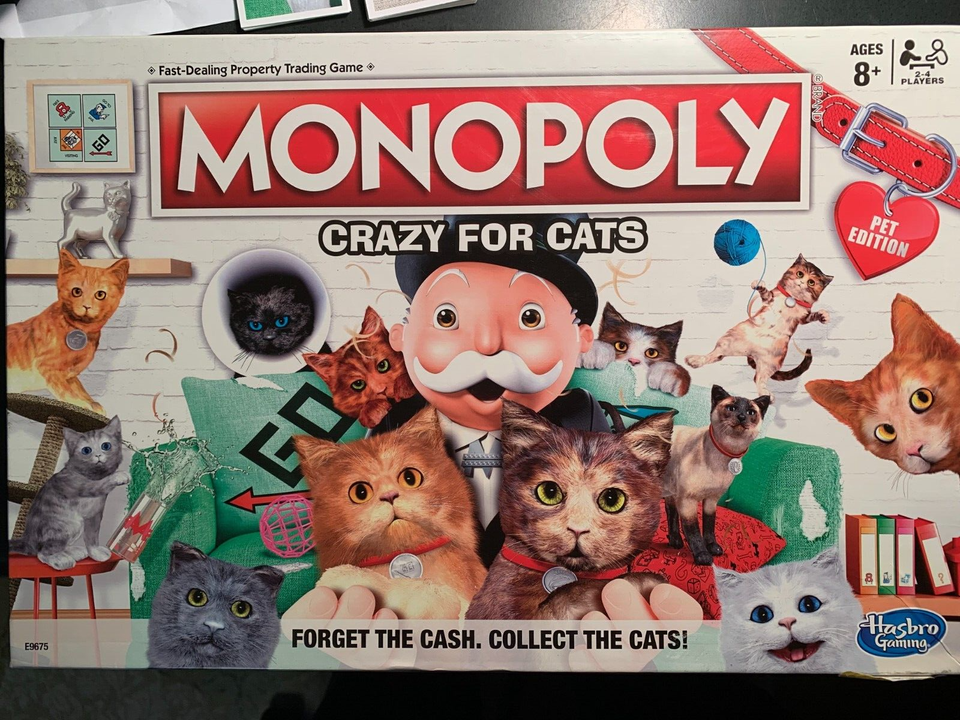 MONOPOLY CRAZY FOR CATS Bengal CAT FIGHT CARD 2020 Game Replacement ...