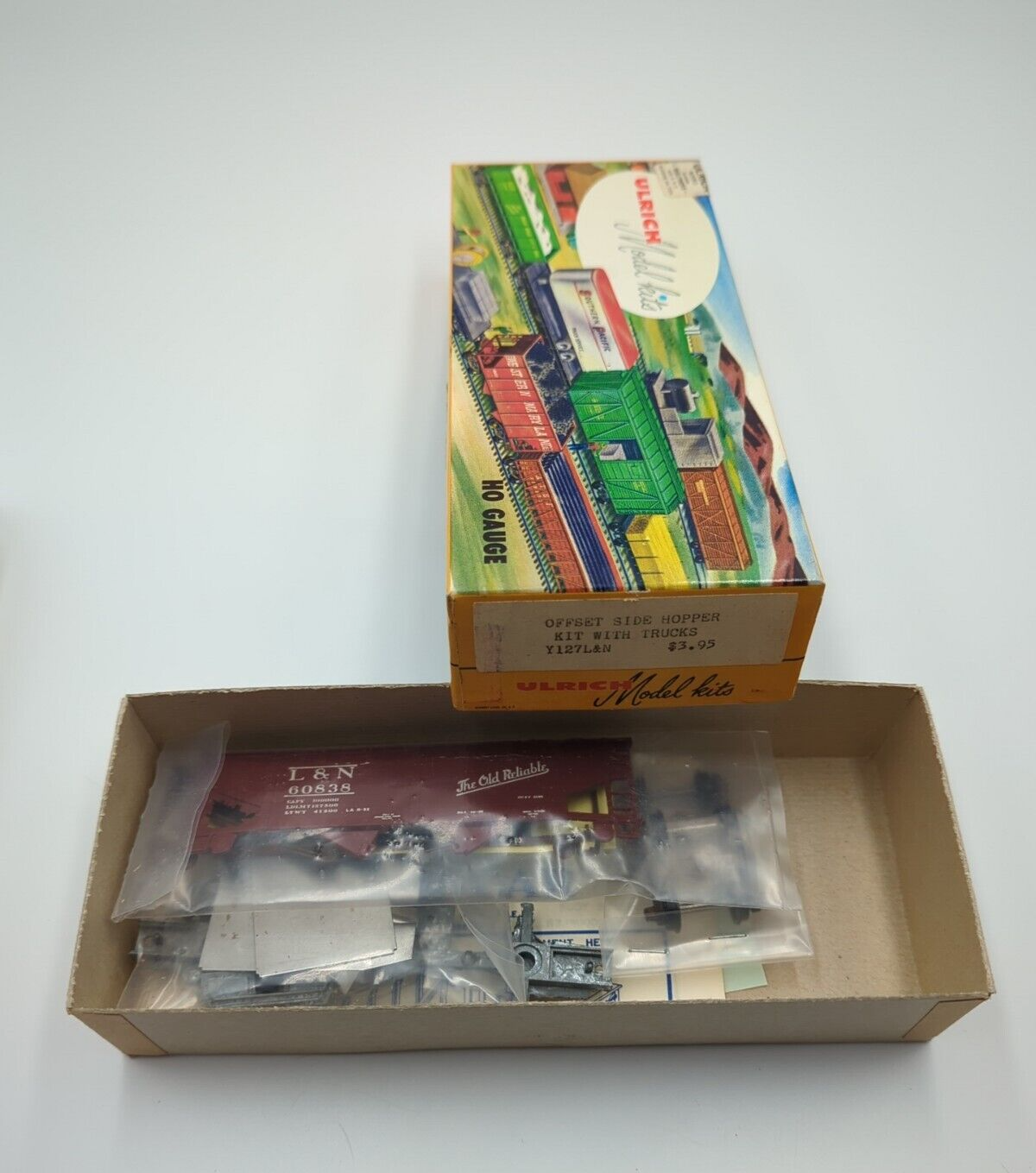 HO Scale Ulrich Y127 L&N 32’ Twin Hopper Car Model Train Dixie Line ...