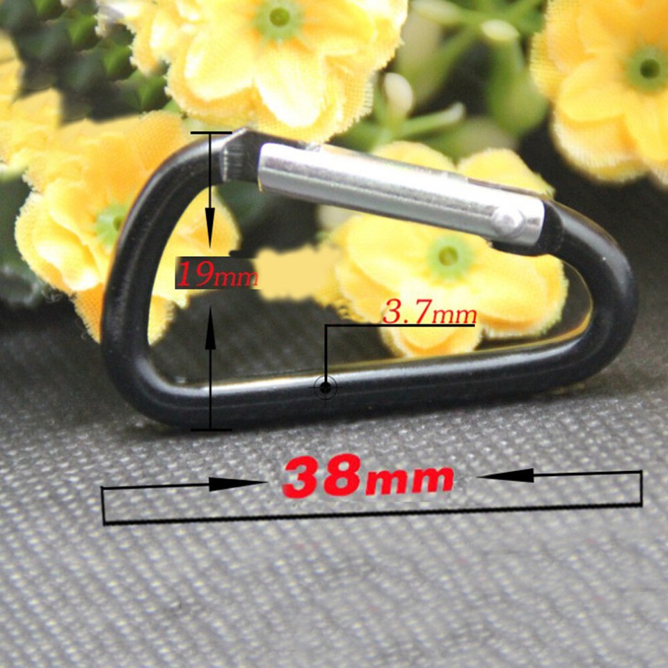 4# Alloy Carabiner Snap Hook D-Ring Clip Key chain Clips Clasp Hiking ...