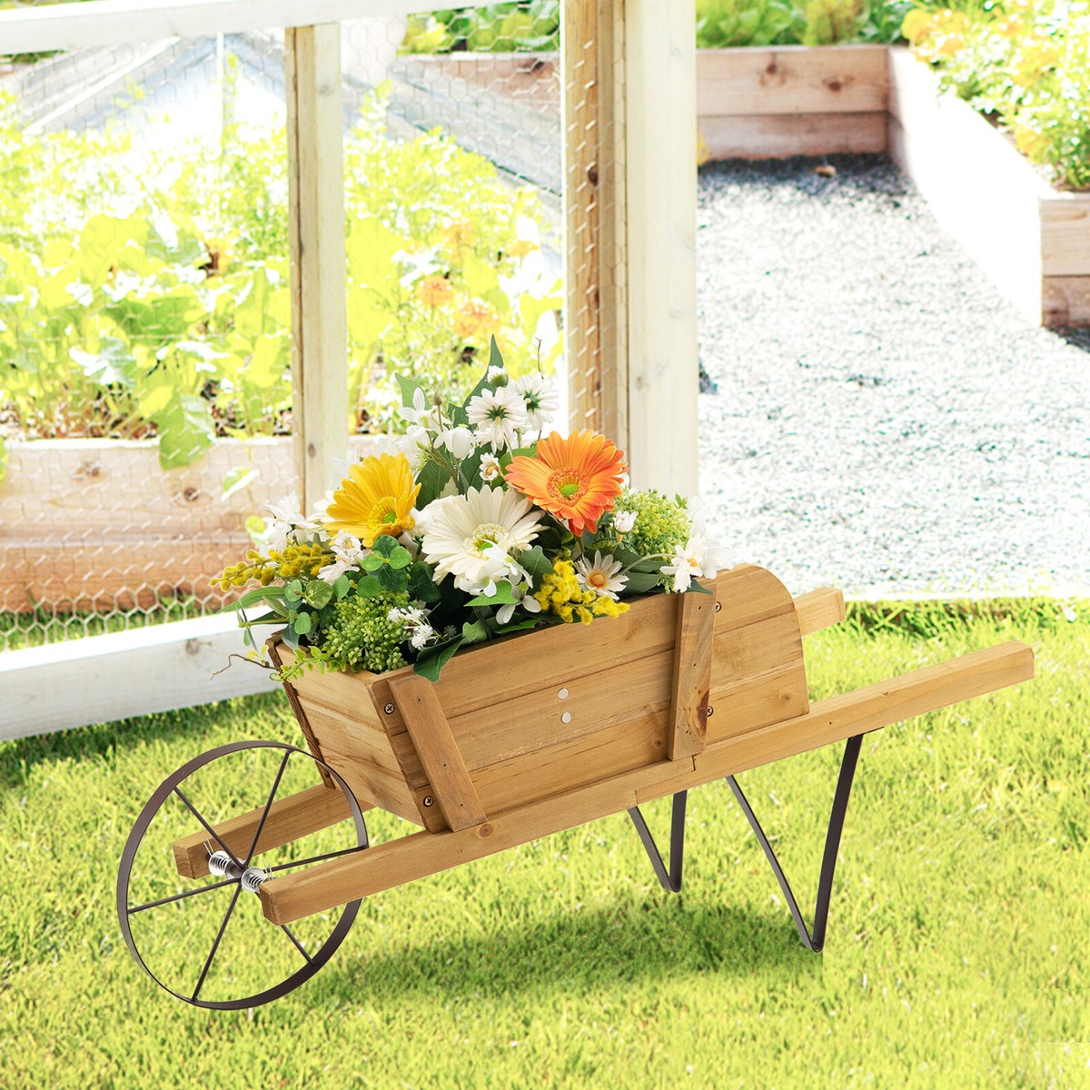 Rustic Wagon Planter