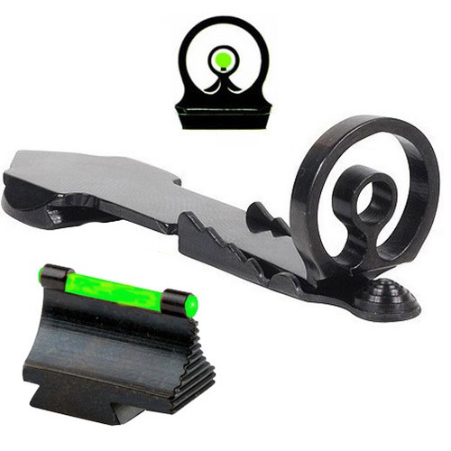 BullsEye Green Fiber Optic Sight Set fits Henry Big Boy 45 Colt, 38/357 ...