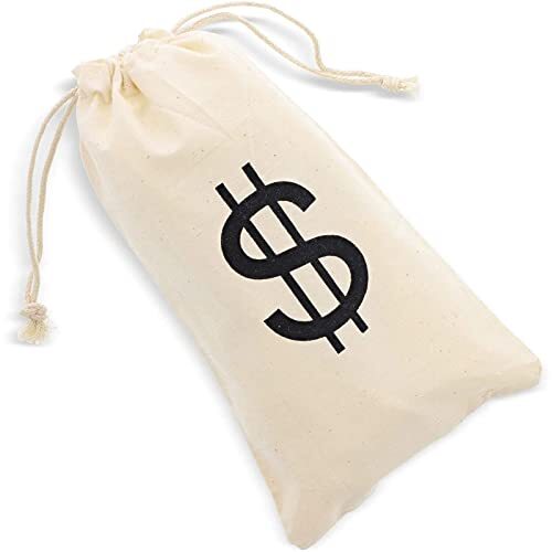 12 Pack Dollar Sign Money Bag for Party Favor Cosplay Theme Party, 4 ...