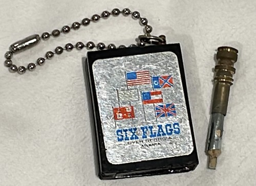 Vintage 2” Six Flags Over Georgia Permanent Match Cigarette Lighter ...