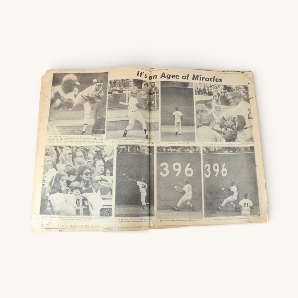 1969 NY Daily News Oct 15 Mets World Series Tommie Agee Tom Seaver Rare ...