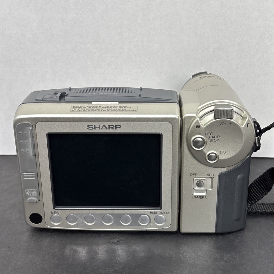 Vintage Sharp Viewcam VL-E785U Camcorder 8mm 64x Digital Zoom Hi-Fi LCD ...