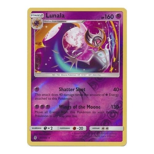 Lunala 61/145 Reverse Holo Guardians Rising Pokemon Card NM | eBay ...