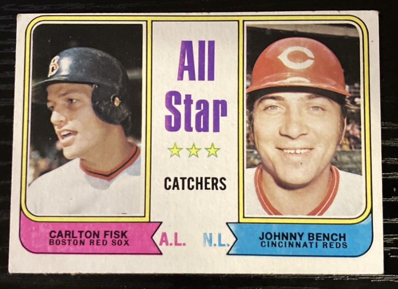 1974 Topps #331 Carlton Fisk/Johnny Bench All-Star Catchers Nice -In ...