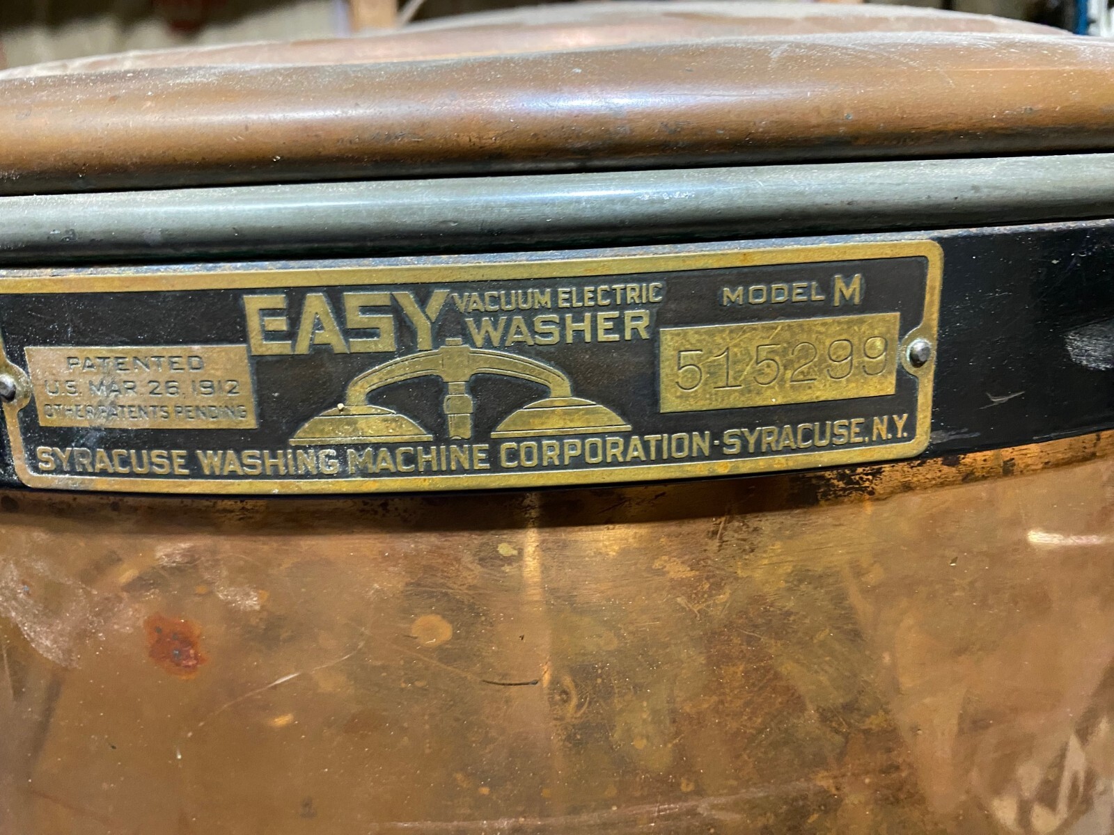 Great Condition! 1912 EASY Model M, WASHING MACHINE, Built In Syracuse ...