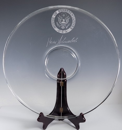 US House Of Representatives Large (13") Signed Glass Sandwich Serving ...