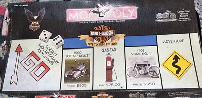 Harley Davidson Monopoly Live to Rid🖤Collector Edition🧡Board Game🖤 ...