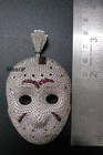 Solid 935 Silver With Pave Shiny CZ, Pink Ruby & Onyx Men's Jason Mask ...