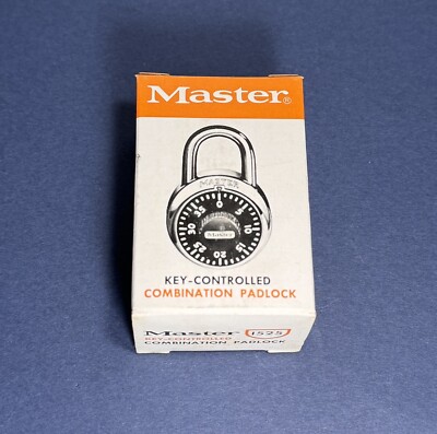 Vintage Master Lock Combination Padlock Key-Controlled #1525 NOS in ...