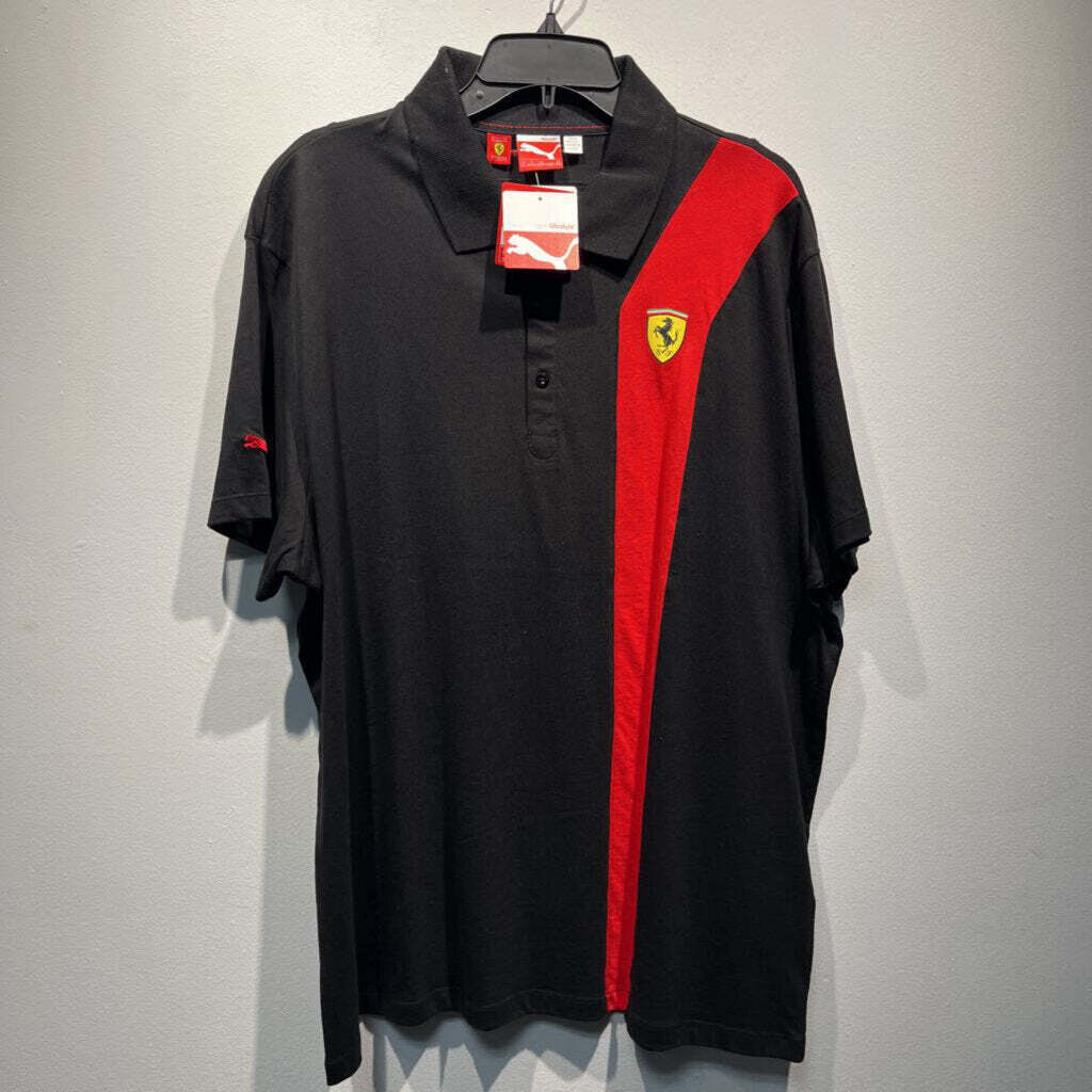 PUMA SCUDERIA FERRARI POLO SHIRT BLACK - Gem