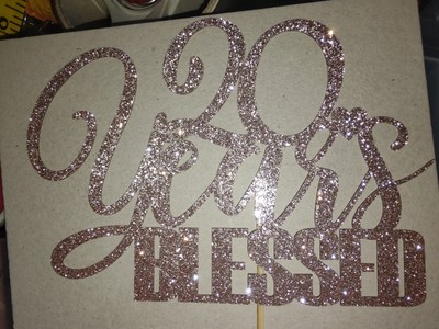 20 Years Blessed Cake Topper Anniversary Party Decoration Pink ...