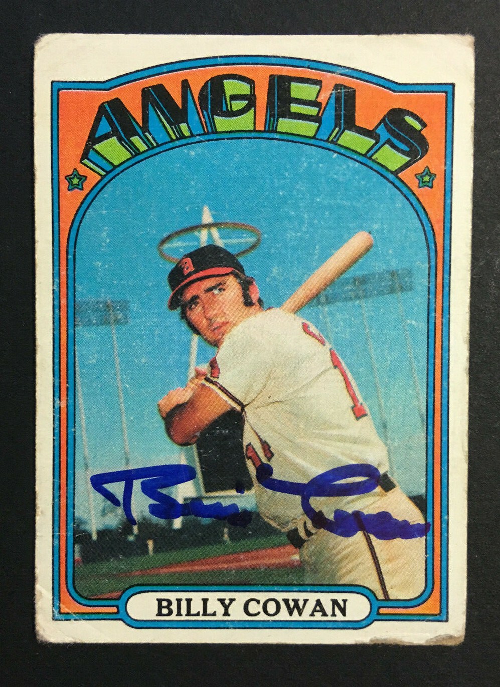Billy Cowan Angels signed 1972 Topps baseball card #19 Auto Autograph 2 ...
