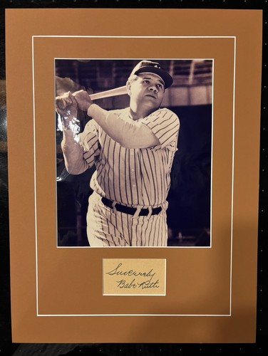 Babe Ruth Autographed Cut Out & Matted. COA & Letter Of Provenance. | eBay