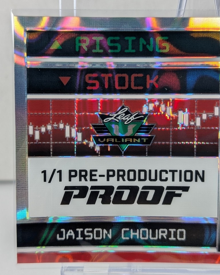 2023 Jaison Chourio Leaf Valiant Rising Stock Red Holo 1/1 Pre ...