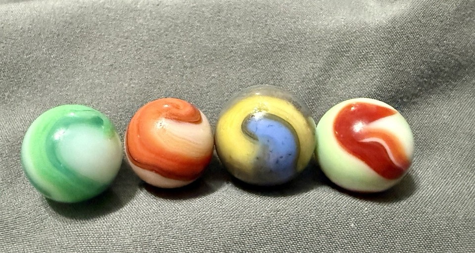 Large Akro Agate Corckscrew Lot ~ Prizename Ace Special Royal Onyx 5/8 ...