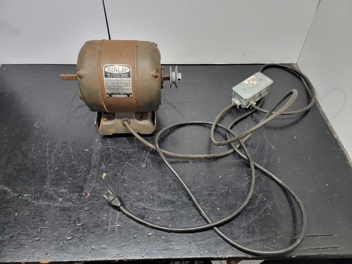 Vtg Dunlap Split-phase electric motor 1/3 hp 1750 rpm | eBay