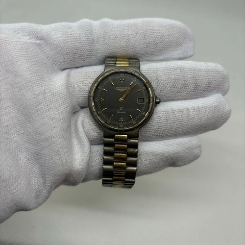 Longines Conquest Titanium Watch Used with Calendar Small Scratches no ...