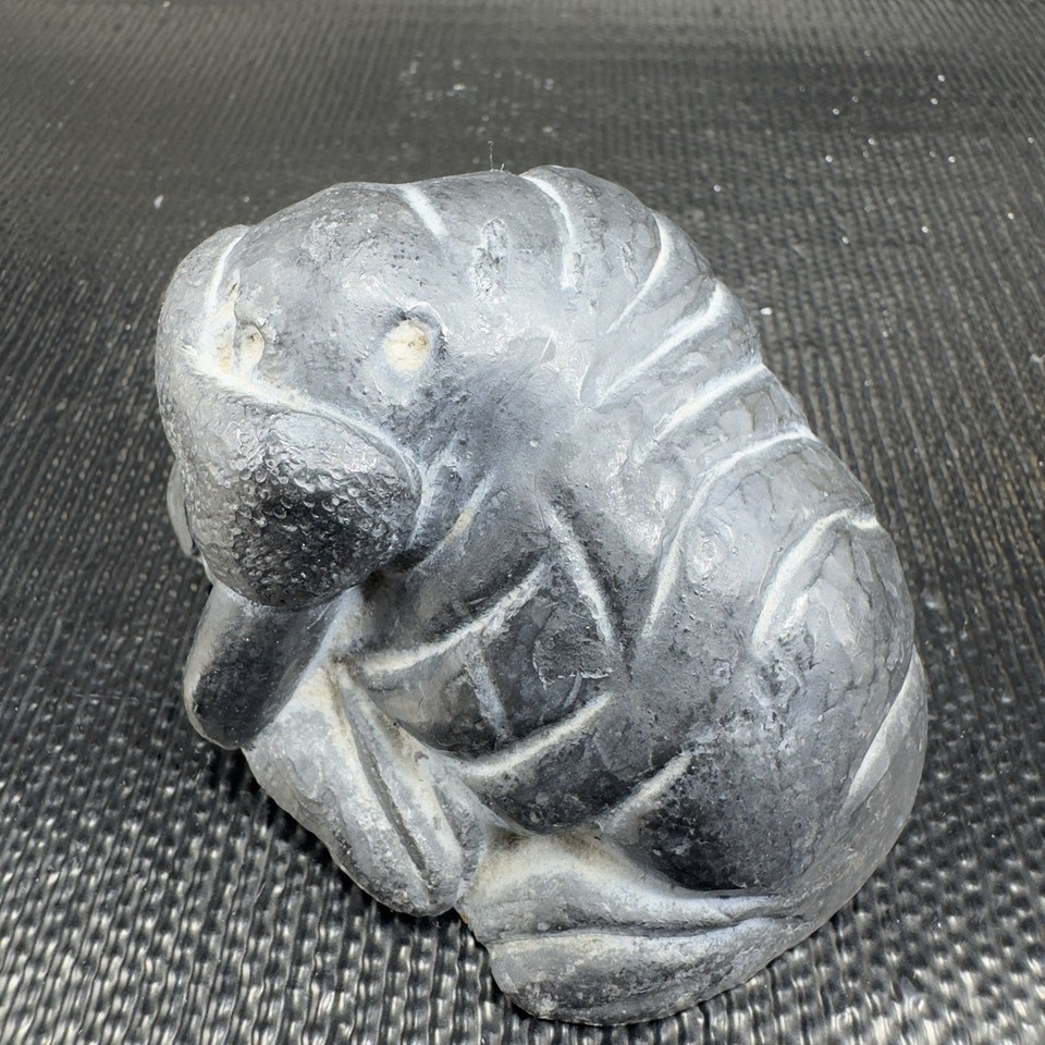 Inuit Soapstone Sculpture Walrus Carving Figurine Made In Alaska W ...