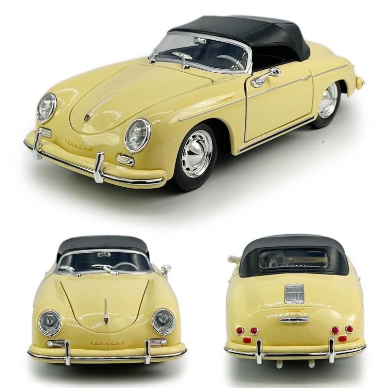 Metal Car Model Porsche 356A Speedster Cars Toy Collection Beige ...