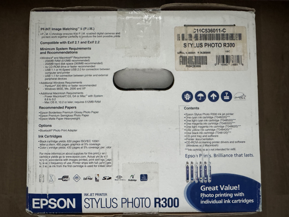 Epson Stylus Photo R300 Digital Photo Inkjet Printer Brand NEW | eBay