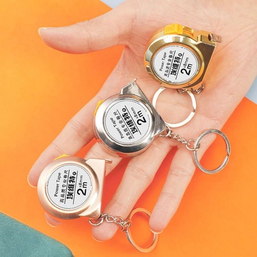 2m Measure Keychain Tape Measure Keyring Gauging Tool DIY Measuring ...
